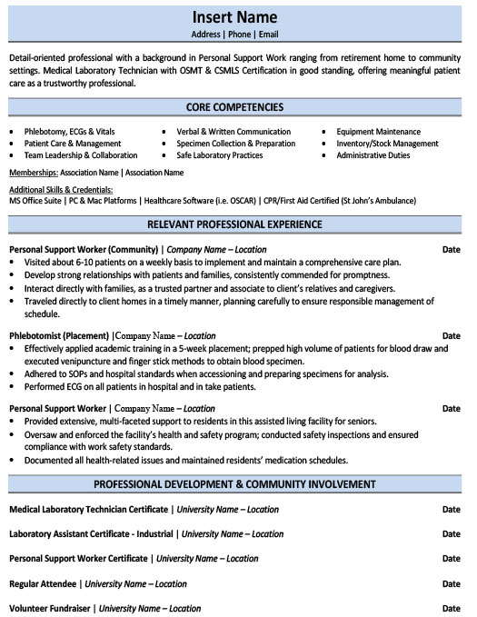Personal Support Worker Resume Template Premium Resume Samples Example
