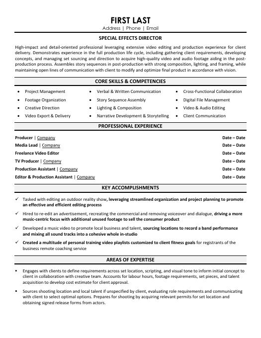 Multimedia Resume Templates, Samples & Examples | Resume Templates 101